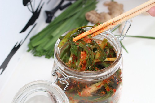 Fermented Garlic Chive Buchu Kimchi Recipe – ProbioticReviewGirl.com