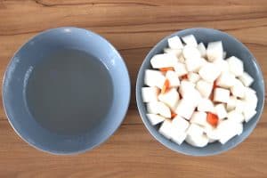 Cubed Turnip Kimchi Kkakdugi With Carrots - Probiotic Review Girl